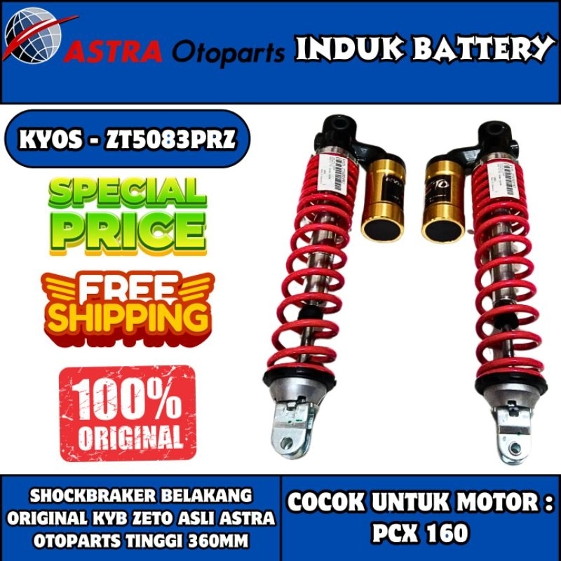 Jual Shockbreaker Shock Belakang Motor Honda PCX 160 KYB ZETO ORIGINAL TABUNG / SUBTANK ZT 5083 ...