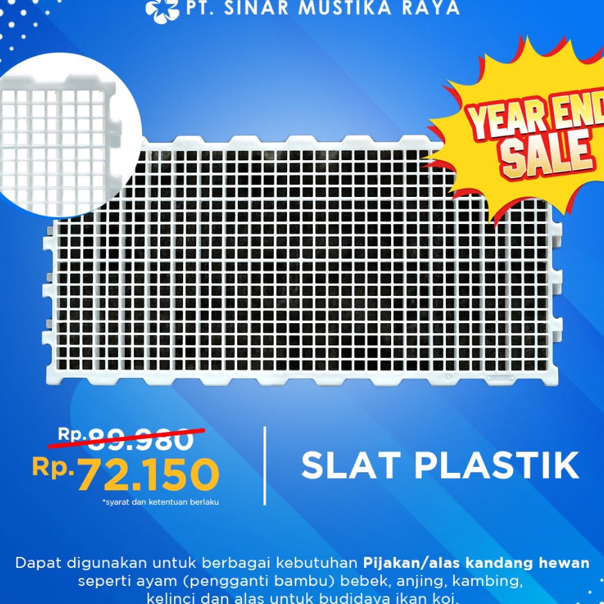Jual Terbaru Econo Slat Lantai Pijakan Plastik Alat Ternak Ayam Unggas Peralatan Peternakan Ayam ...