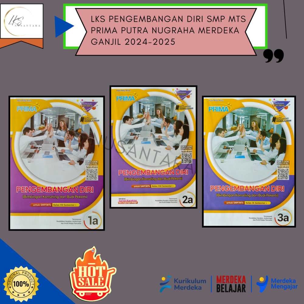 Jual Buku LKS Pengembangan Diri PRIMA Putra Nugraha SMP/MTS Merdeka Ganjil 2024/2025 Promo ...
