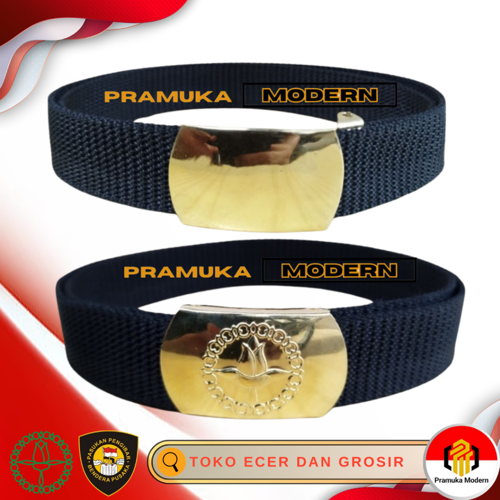 Jual Sabuk Paskibra teratai dan polos sabuk paskibraka kuningan braso ...