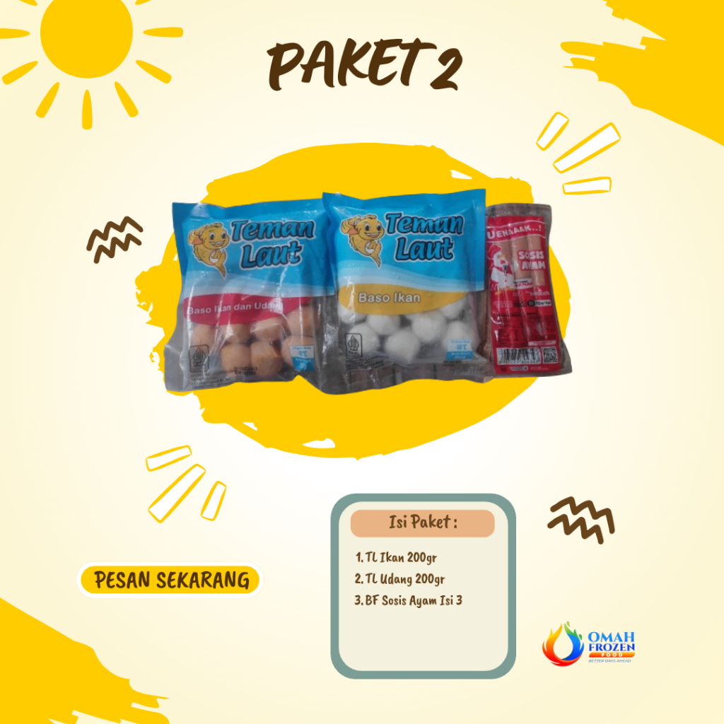 Jual Paket 2 Paket Frozen Food (Teman laut Ikan, Teman Laut Udang ...