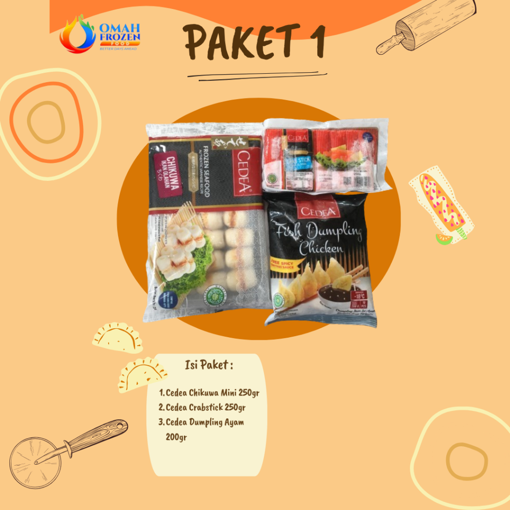 Jual Paket 1 Paket Frozen Food (Cedea Chikuwa, Cedea Crabstick, Cedea ...