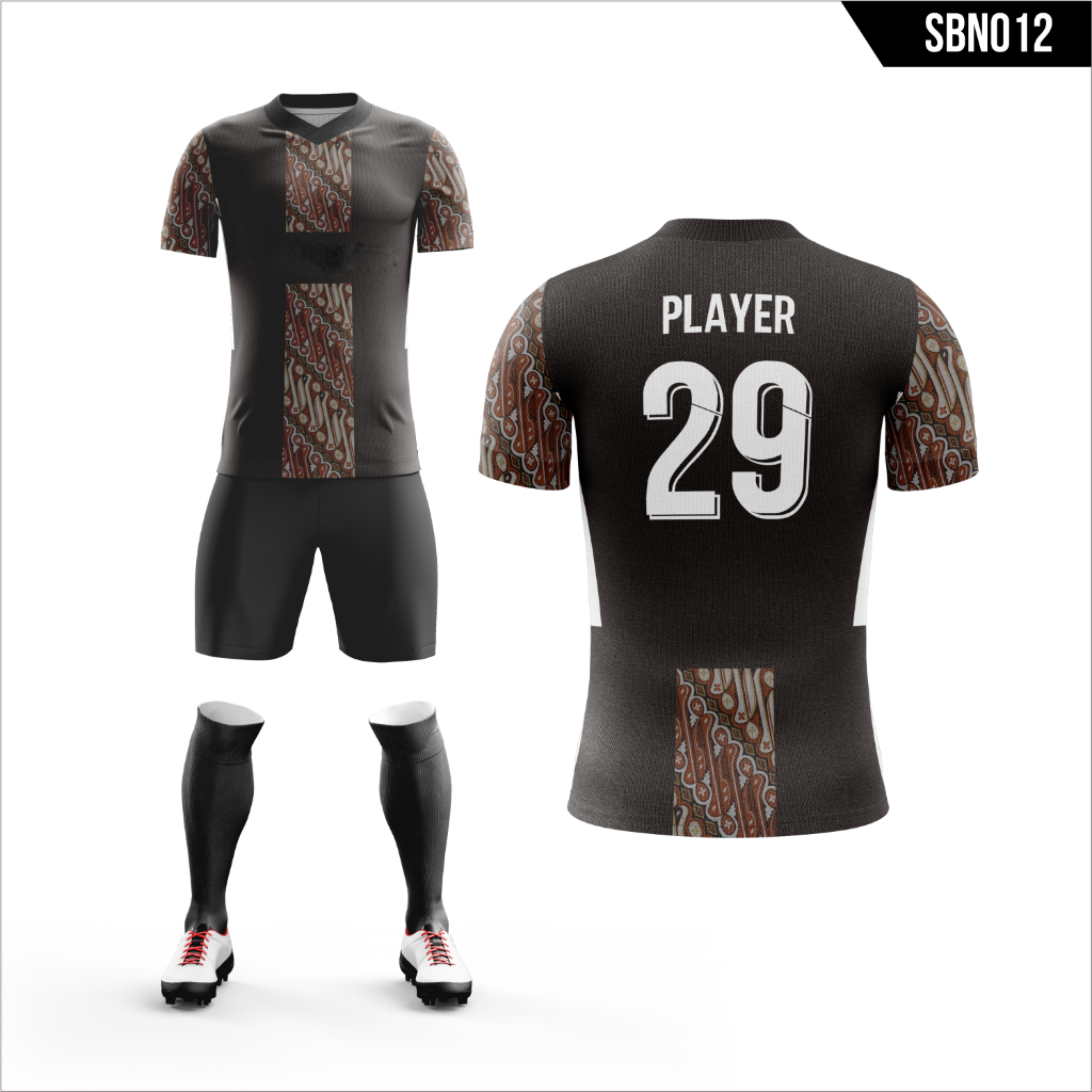 Jual JERSEY BOLA BATIK COKELAT JAWA FULL PRINTING FREE NAMA NOMOR ...