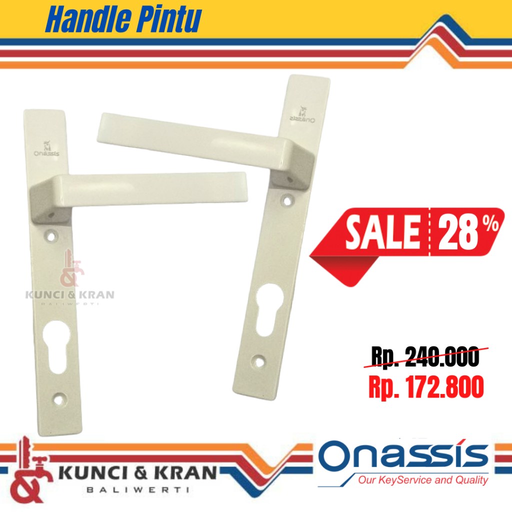 Jual Handle Plat Aluminium Onassis HPA ONS 902 WH Handle Aluminium ...