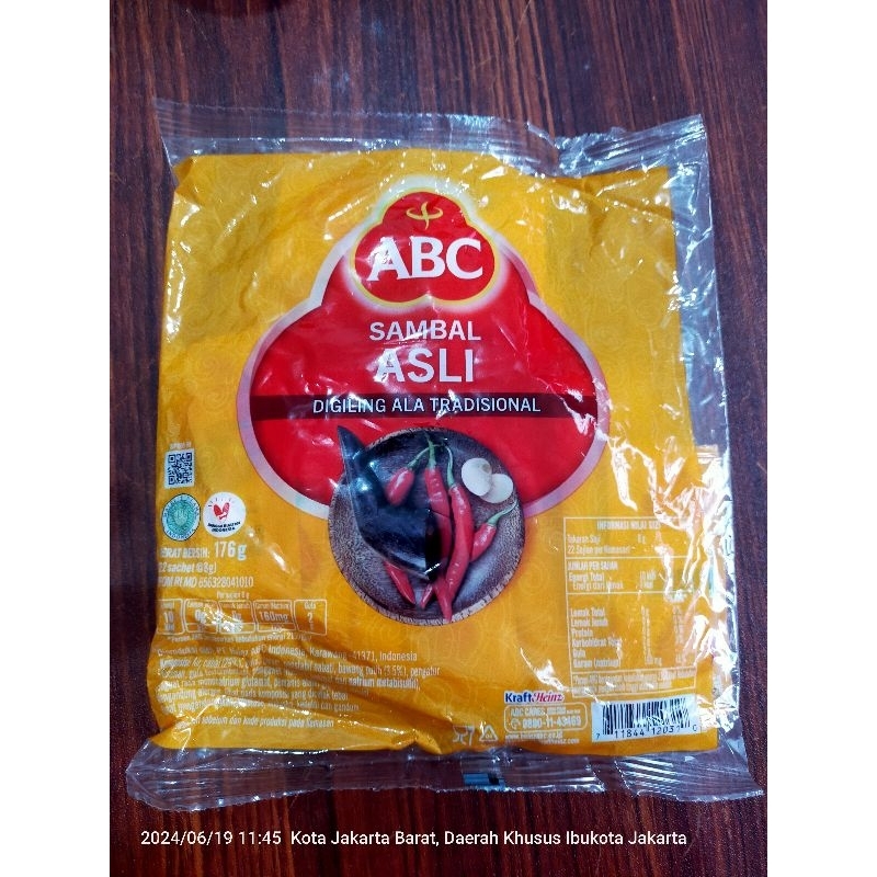 Jual ABC SAMBAL ASLI 176gr(22sachet@8gr) | Shopee Indonesia