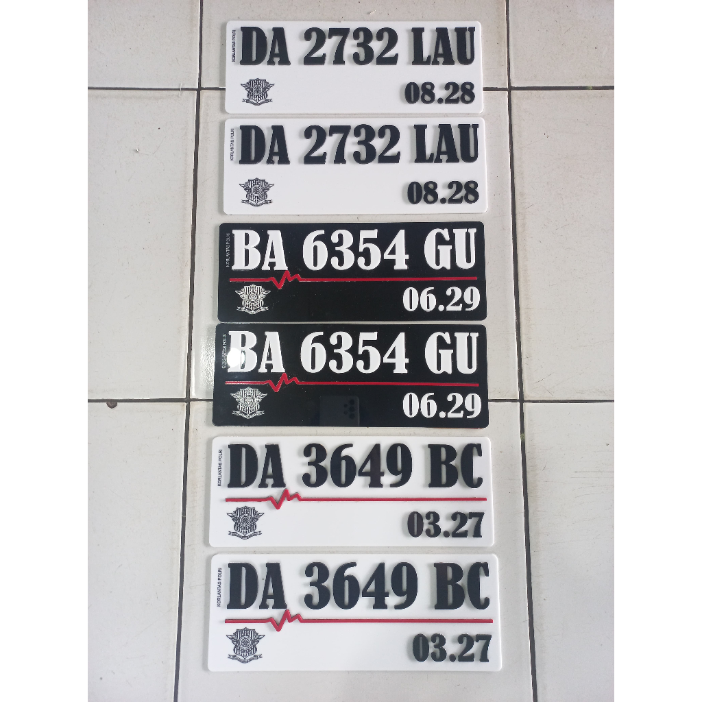 Jual Plat Motor Variasi 3D Baut Tanam / Plat Nomor Akrilik Timbul ...