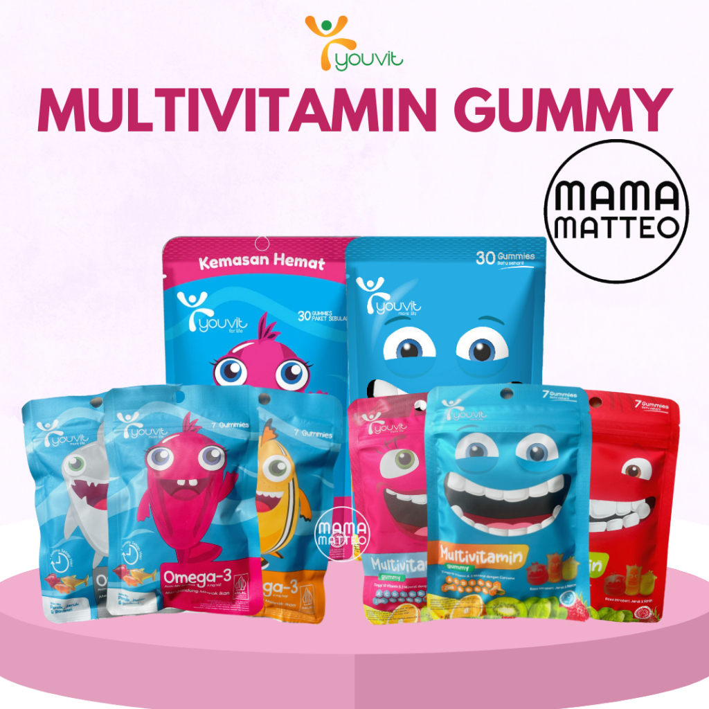 Jual YOUVIT Multivitamin Kids Gummy / Omega 3 Pouch / Vitamin Permen ...