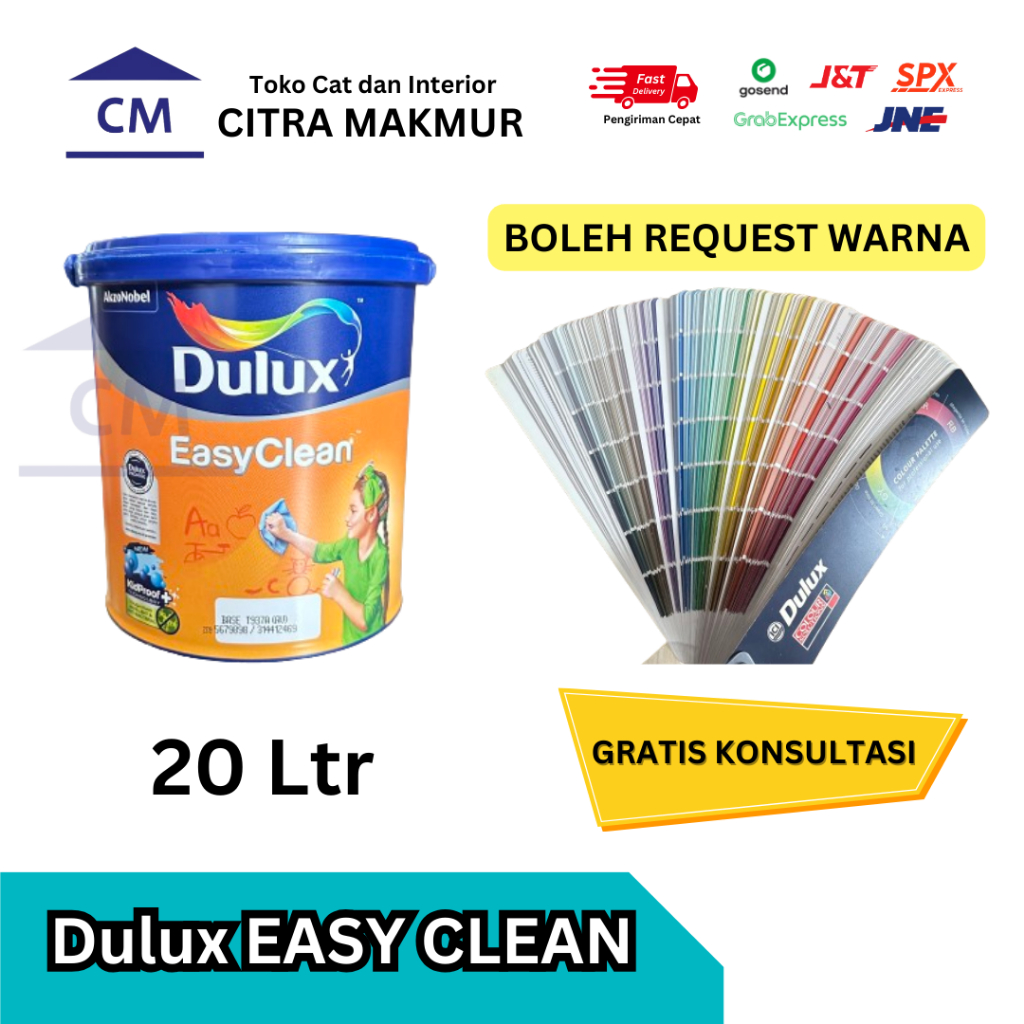 Jual DULUX Easy Clean - 20 Ltr (Bisa Request Warna & Custom Warna) CAT ...