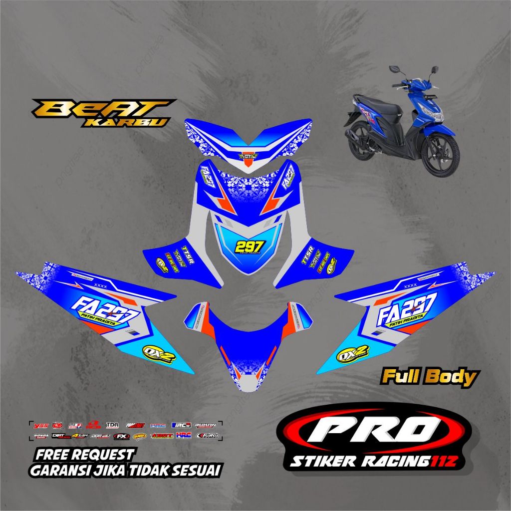 Jual Stiker Decal Honda Beat Karbu Full Body - Sticker Decal Beat Karbu ...