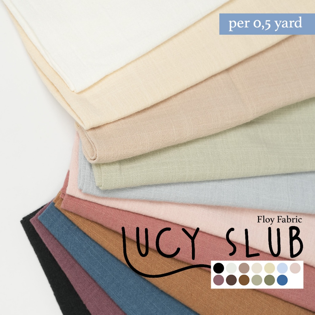Jual Floy fabric LUCY SLUB PER 0,5 YARDAN kain eceran katun atasan ...