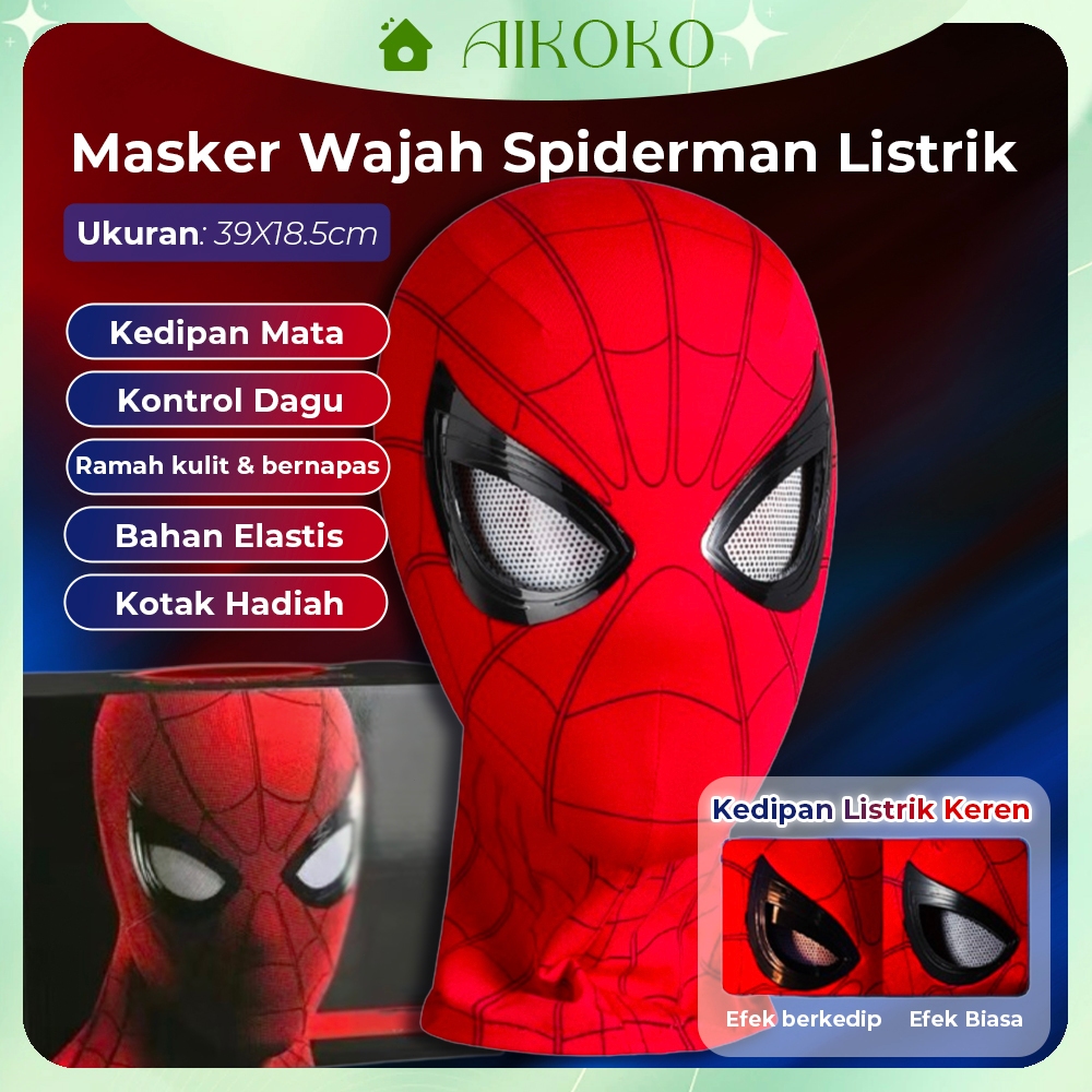 Jual Topeng Mask Spiderman Headgear Superhero Chin Control Cosplay/1:1 ...