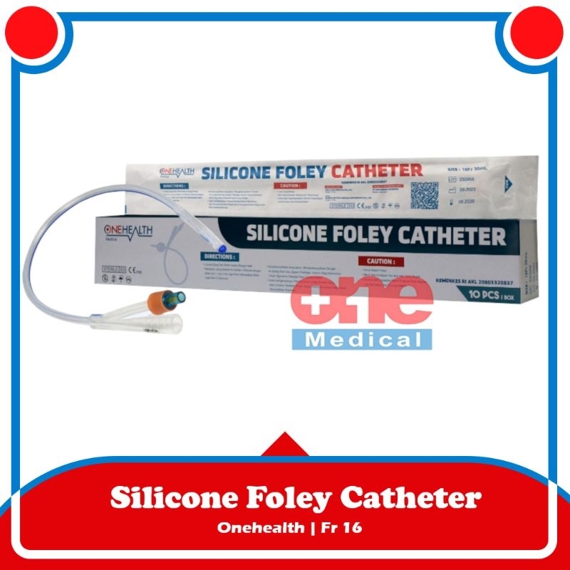 Jual Selang Kateter Urine Silikon OneHealth Silicone Foley Catheter ...