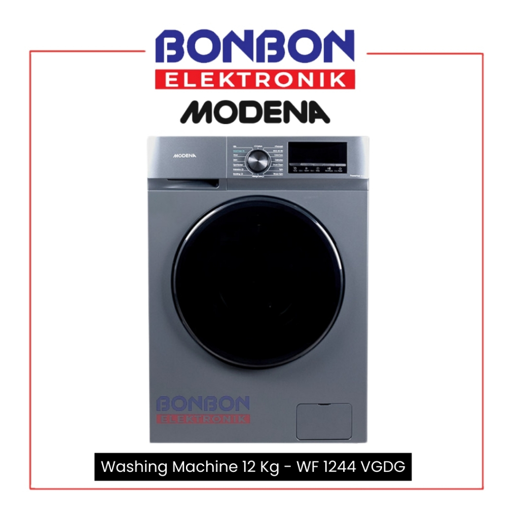 Jual Modena Mesin Cuci Front Loading 12 Kg WF 1244 VGDG / WF1244VGDG 12 ...