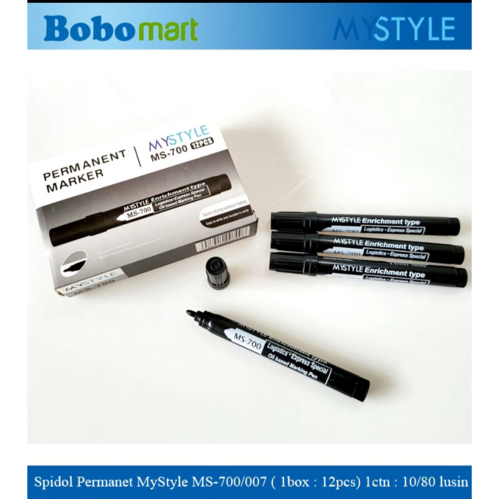 Jual Spidol Permanen MyStyle MS-700 isi 12 pcs | Shopee Indonesia