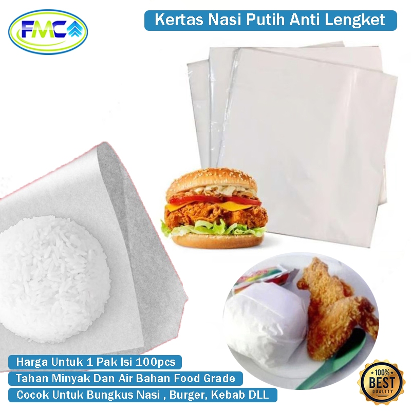 Jual Kertas Nasi Kfc Pembungkus Nasi Anti Lengket Minyak Murah Kertas ...