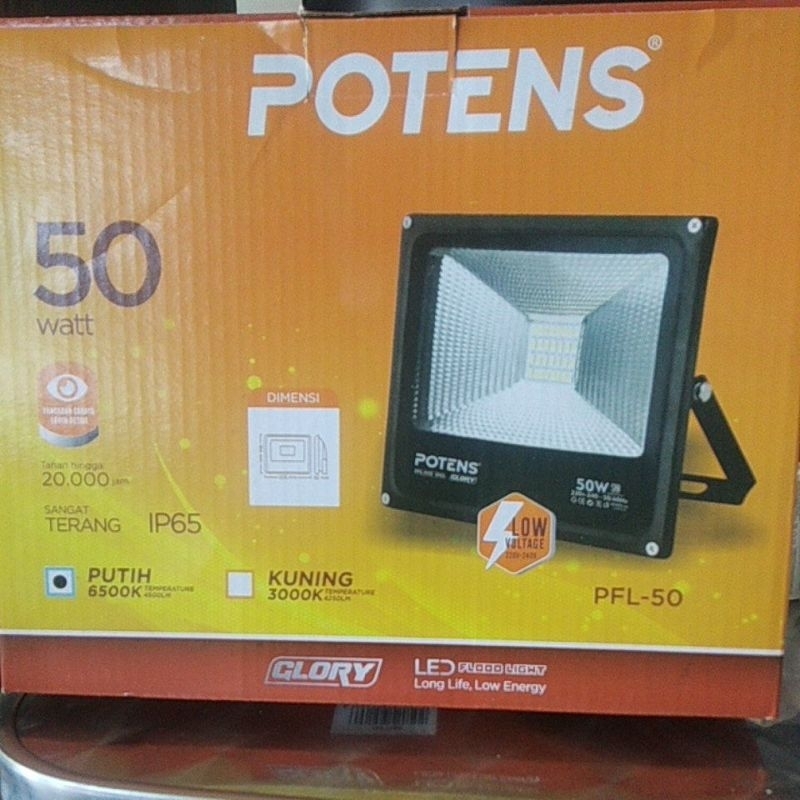 Jual LAMPU LED POTENS FLOOD LIGHT / LAMPU SOROT WARNA PUTIH - 50 WATT ...