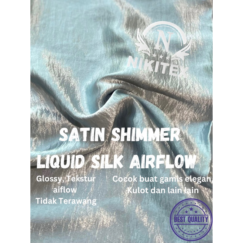Jual kain crinkle satin shimer crinkle premium(harga 0.5mtr/50cm) Sheer ...