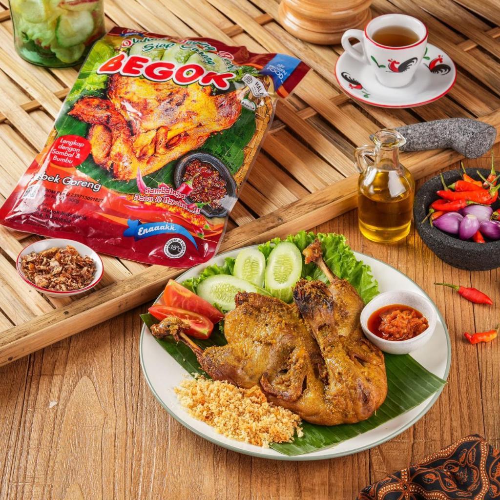 Jual BEGOK Bebek Goreng Frozen 500g Halal Siap Goreng Lengkap Dengan ...