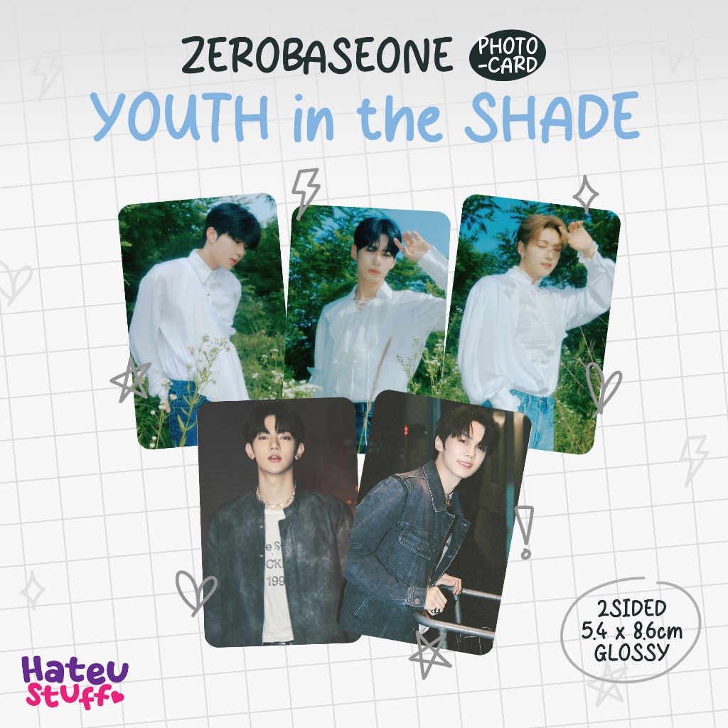 Jual ZEROBASEONE ZB1 Unofficial Photocard Youth in the Shade + Selca | Shopee Indonesia