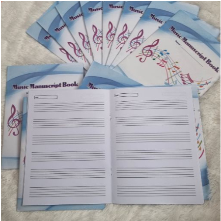Jual Buku tulis not balok musik /Buku tulis musik garis lima buku garis ...