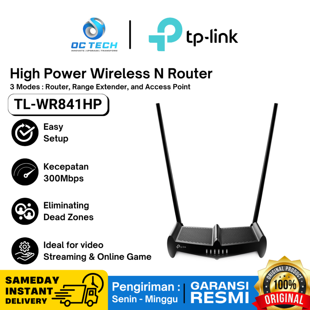 Jual Router TP Link TP-Link TL-WR841HP 300 Mbps High Power Wireless N ...