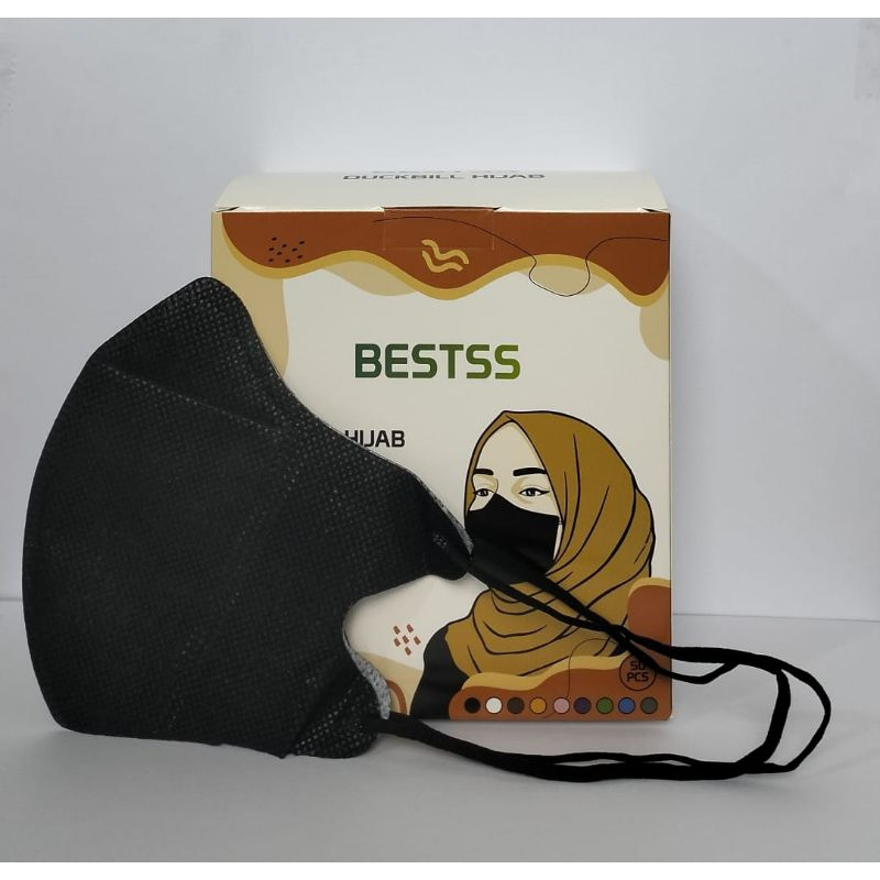 Jual Masker Hijab Headloop 3Ply 1BOX Isi 50Pcs Masker Hijab Medis Warna ...