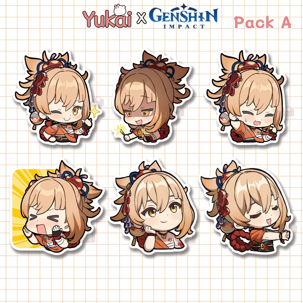 Jual Stiker Pack Yoimiya Genshin Impact Premium, Sticker Anime ...