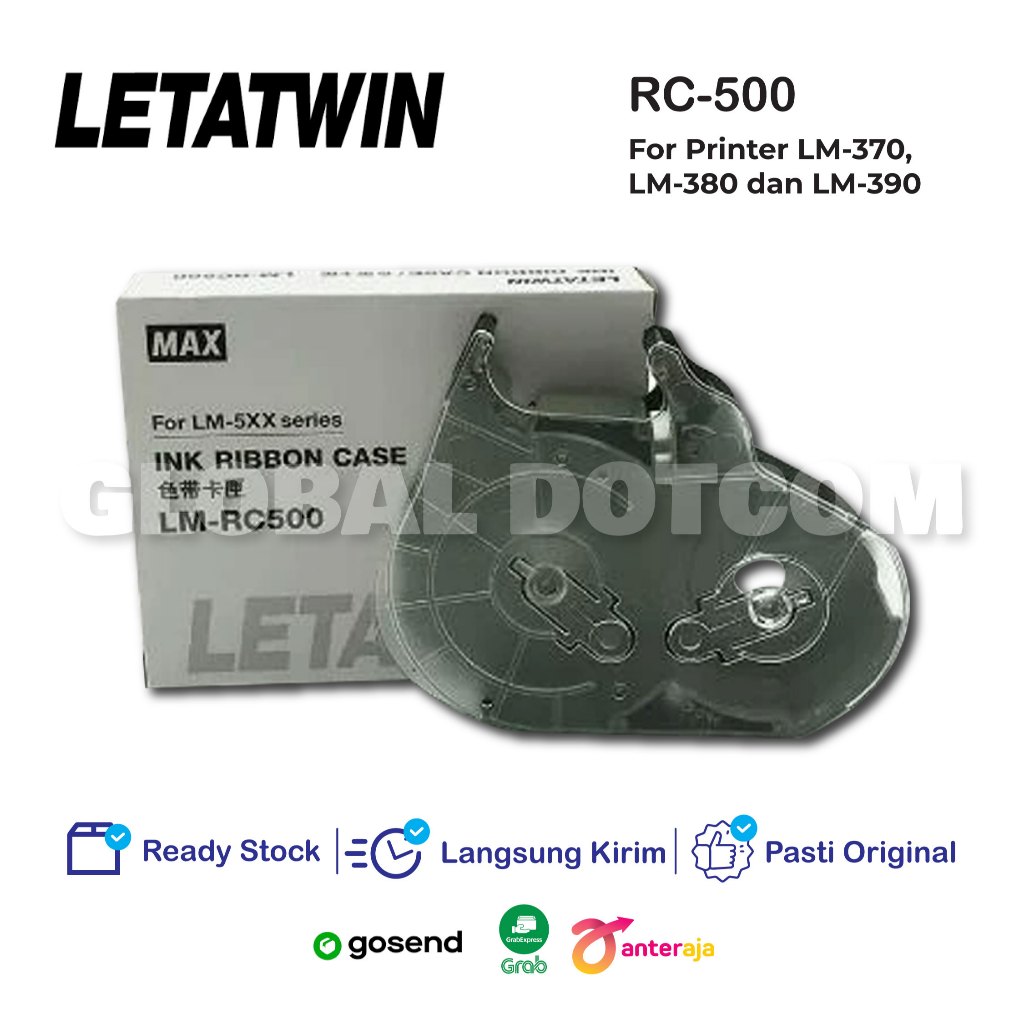 Jual MAX LETATWIN INK RIBBON CASE LM-RC500 CASE CANGKANG TEMPAT RIBBON ...