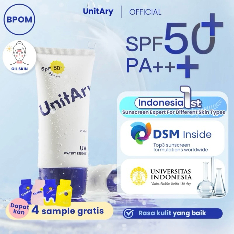 Jual Unitary Watery Essence Oil Control Sunscreen for Oily Skin SPF 50 ...