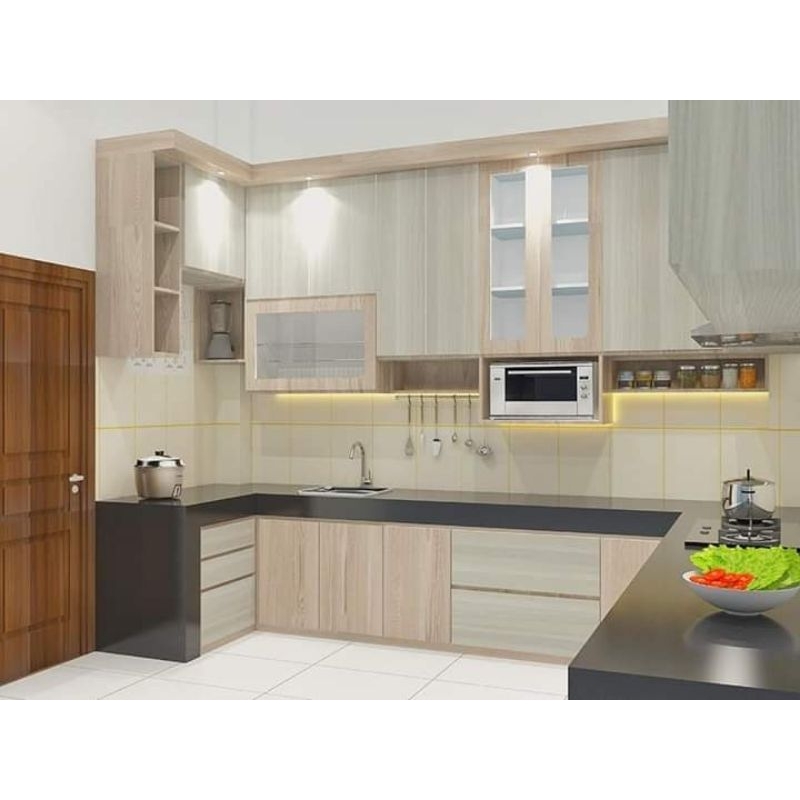 Jual Kitchen Set HPL Kitchen Set Minimalis Kitchen Set Murah Kabinet ...