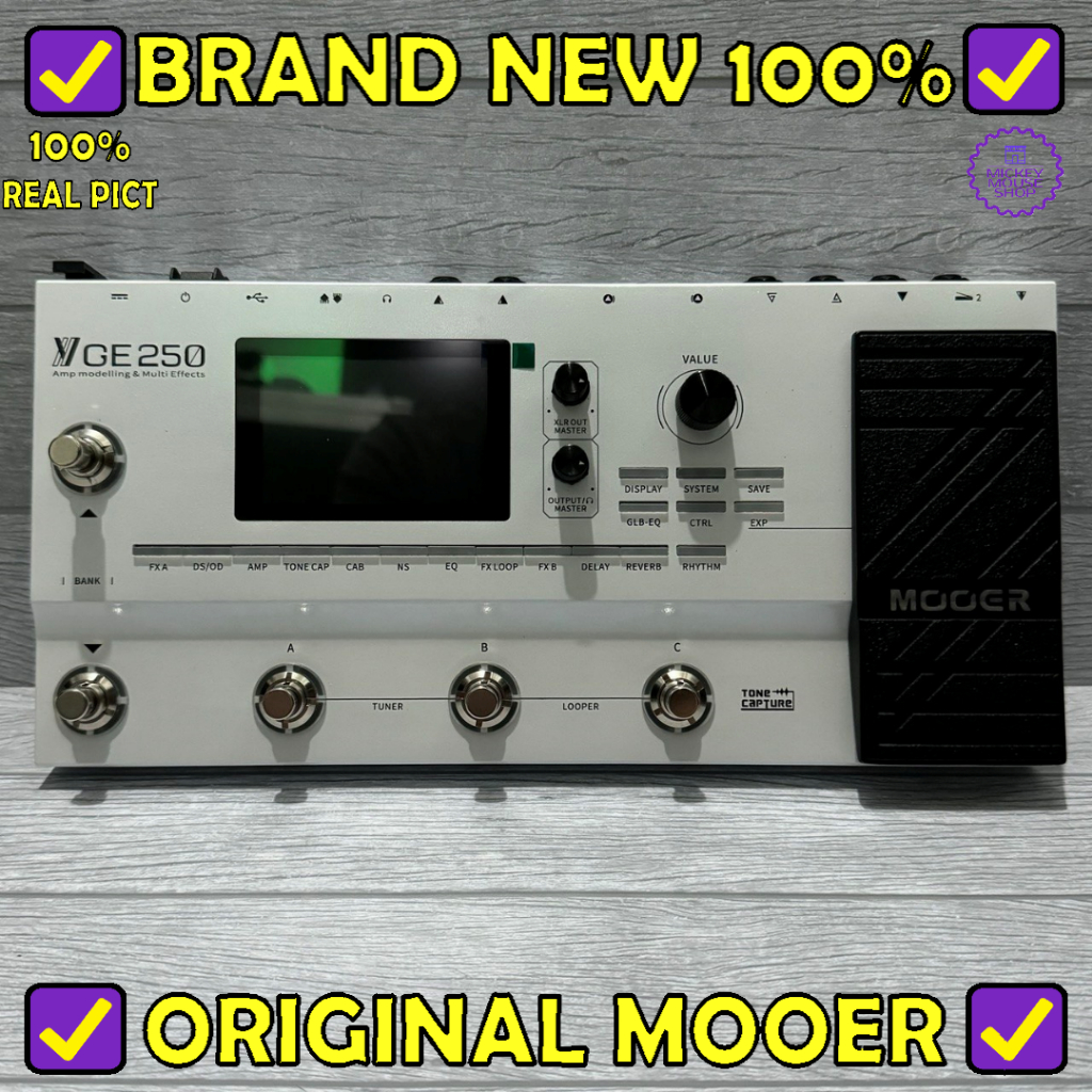 Jual Efek Gitar MOOER GE250 AMP Modelling Multi Effects Pedal Guitar ...