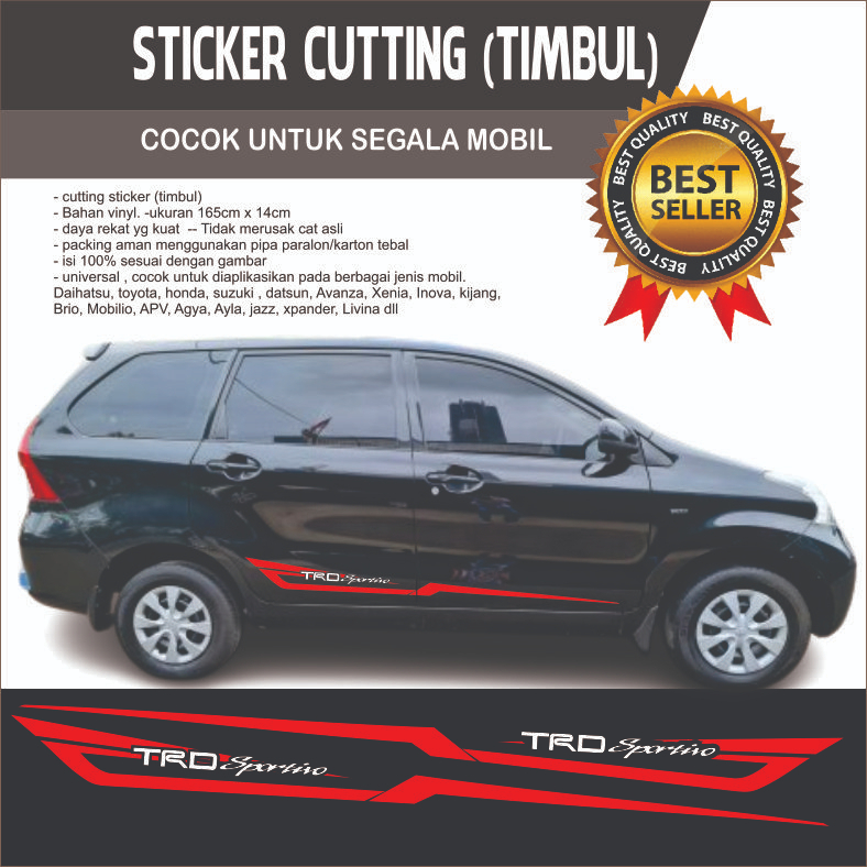 Jual sticker striping modif mobil toyota avanza calya sigra inova xenia ...