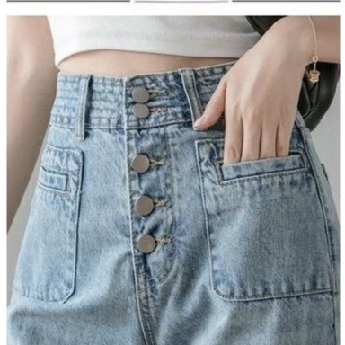 Jual Maweth Celana Denim Kaki Lebar Pinggang Tinggi Wanita High Waist ...