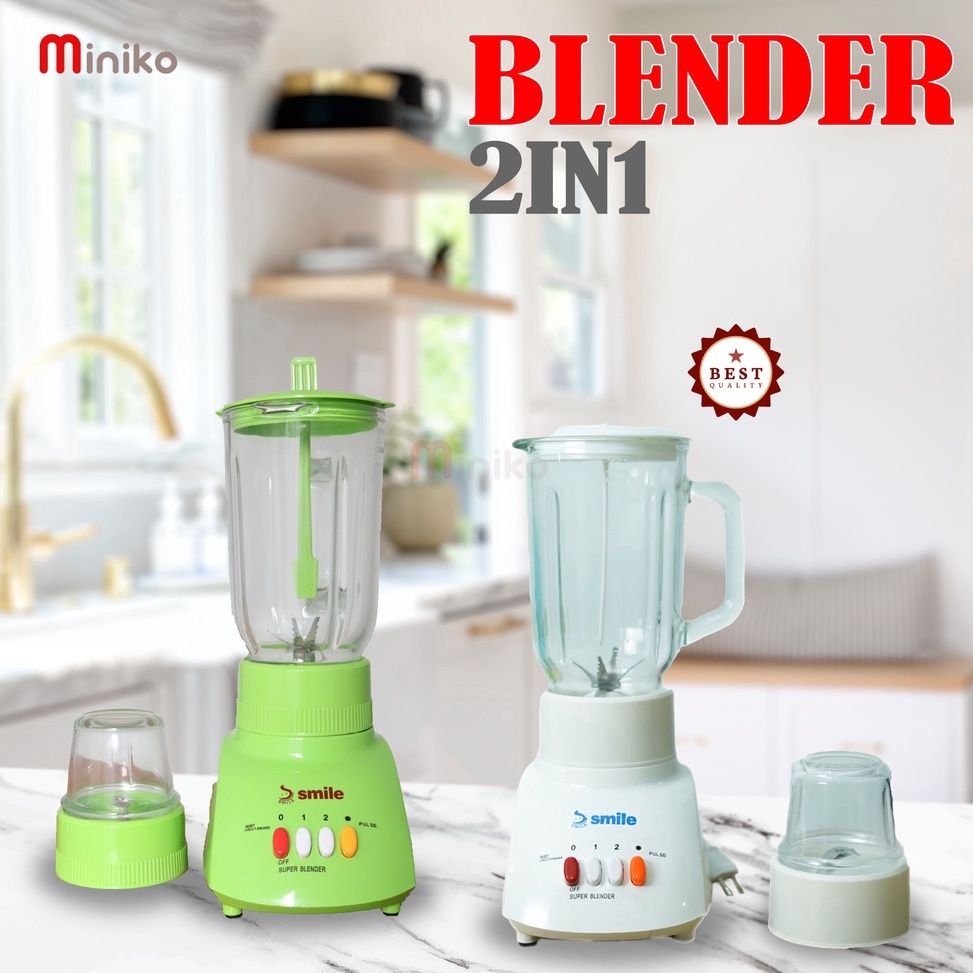 Jual Special Pr Blender National Smile 2in1 Blender Set Bumbu Daging Jus Es Berbahan Kaca Dan ...