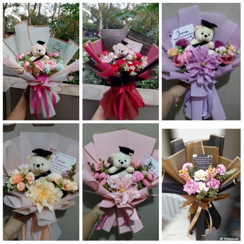 Jual READY KIRIM HARI INI hand buket medium bunga/boneka/coklat | Shopee Indonesia