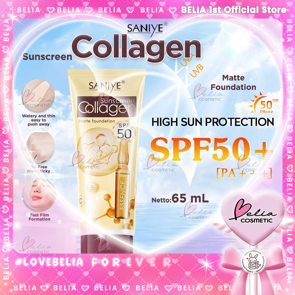 Jual BELIA SANIYE Sunscreen Collagen SPF50 Matte Foundation 65ml R1208 ...