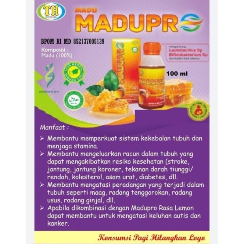 Jual MADU PRO BIO TH (LEMON) | Shopee Indonesia