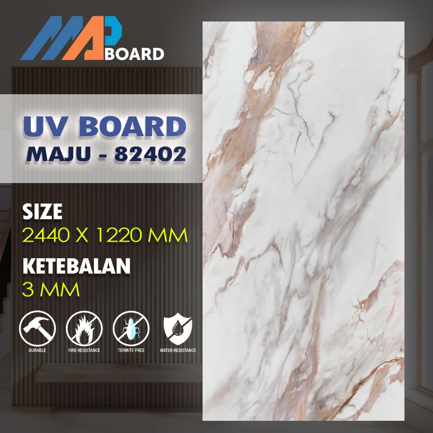 Jual LEMBARAN PVC MARMER / UV BOARD 3MM 122 X 244 CM UV 82402 | Shopee ...