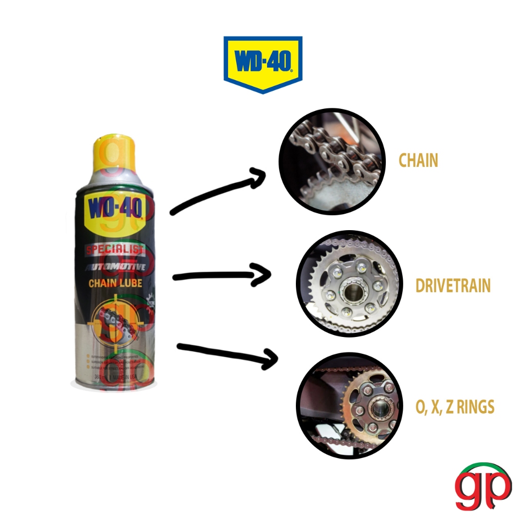 Jual WD40 Chain Lube 360ml Minyak Pelumas Rantai 360 ml WD 40 | Shopee ...