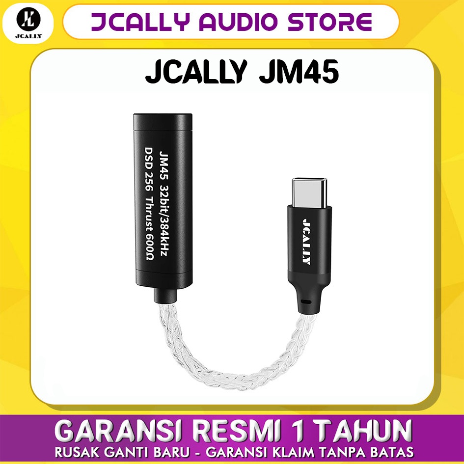 Jual JCALLY JM45 HiRes Audio Portable Amplifier DAC USB Type C to 3,5mm 32bit/384kHz | Shopee ...