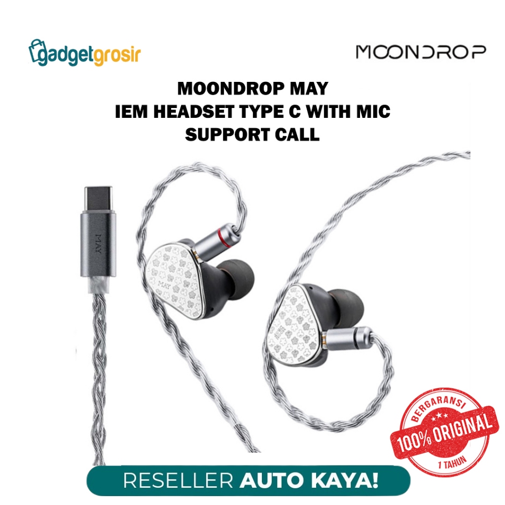 Jual Moondrop May IEM Headset Type C Dynamic Driver Planar 2 Pin ...