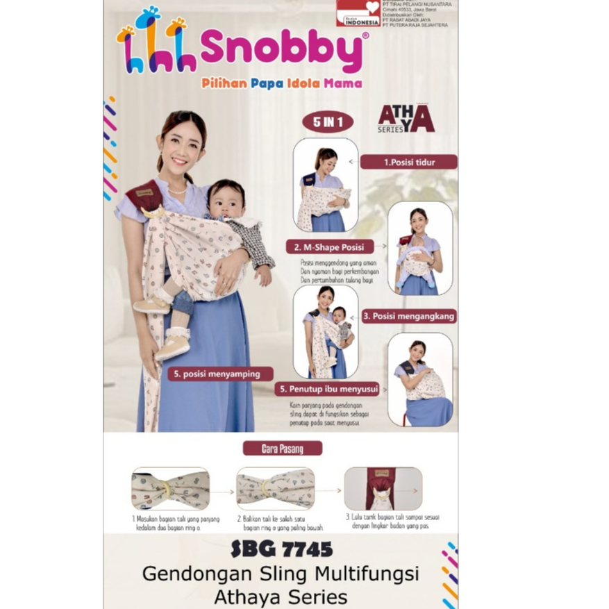Jual Snobby Gendongan Sling Multifungsi Athaya SBG7745 Freya 7945 Twiza ...