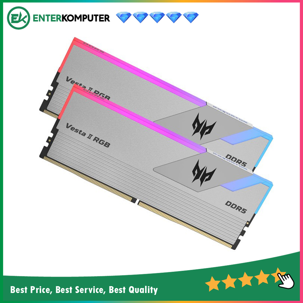 Jual Acer Predator Vesta II RGB Silver DDR5 PC48000 6000MHz 32GB ...