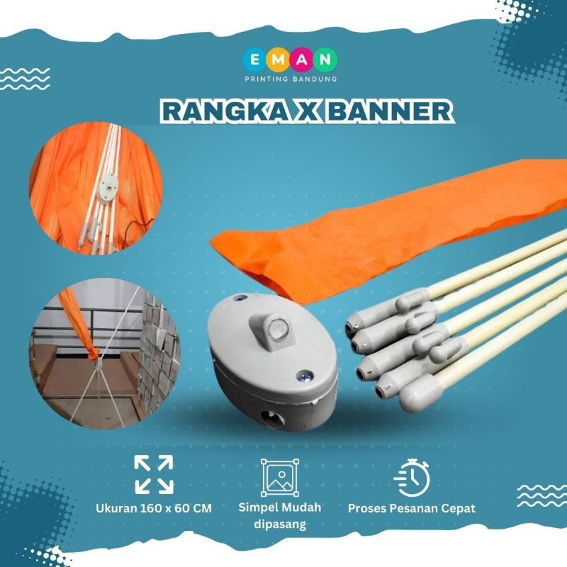 Jual Rangka Tiang X Banner Putih Ukuran 60x160 CM bahan PVC | Shopee ...