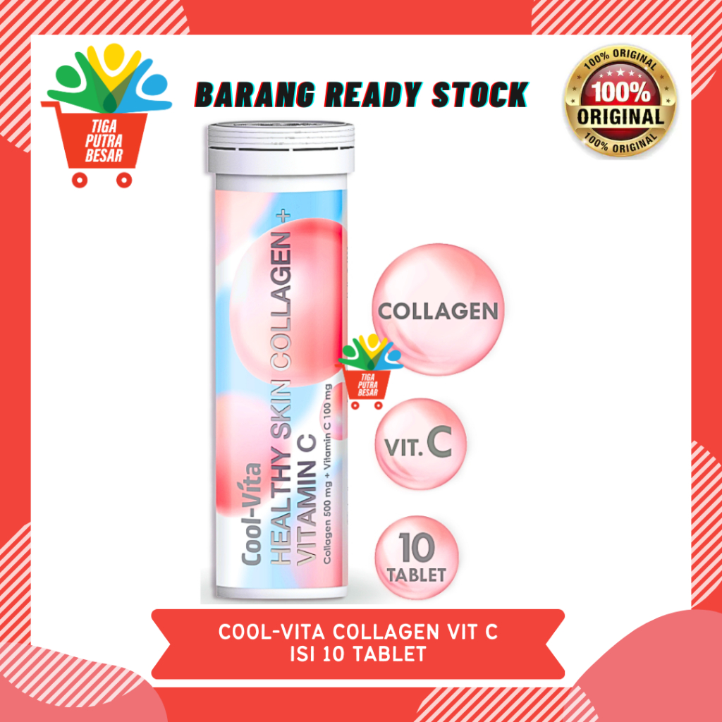 Jual COOL VITA HEALTHY SKIN COLLAGEN DAN VITAMIN C ISI 10 TABLET EFFERVESCENT | Shopee Indonesia