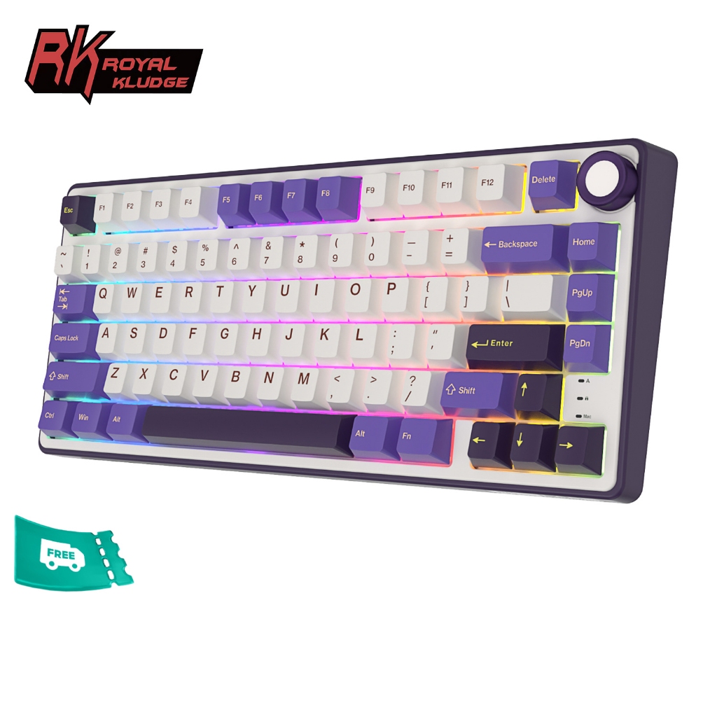 Jual Royal Kludge RK R75 Blackberry 81 key Wired Gaming Keyboard ...