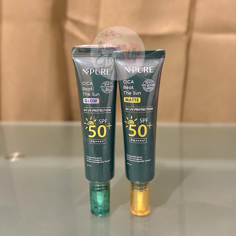 Jual (NEW) NPURE SUNSCREEN CICA BEAT THE SUN MATTE / GLOW 35ml | Shopee ...