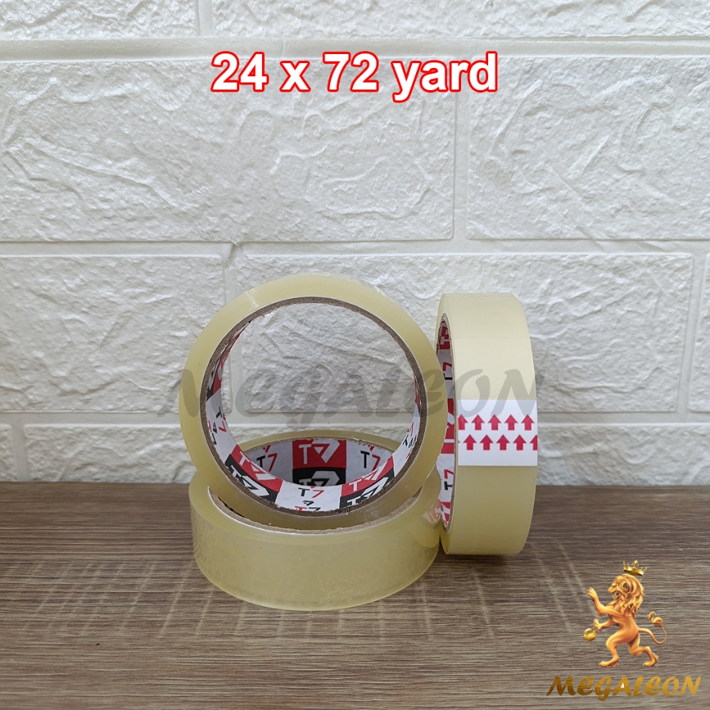 Jual Selotip Bening 24mm x 72 yard 43 MICRON TEBAL KUAT (1 PCS ...