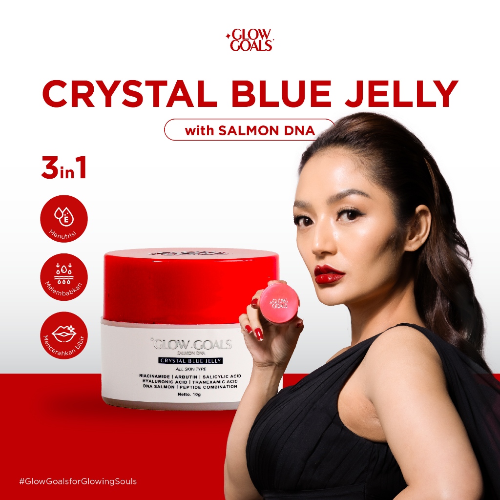 Jual GLOW GOALS CRYSTAL BLUE JELLY !! READY STOCK BY Krisjiana & Siti Badriah | Shopee Indonesia