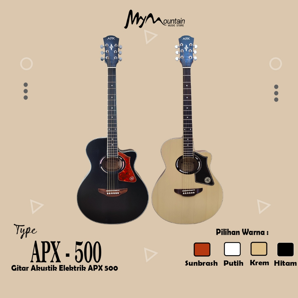 Jual Gitar Akustik Elektrik APX Custom Double Run Free Packing Kayu | Shopee Indonesia
